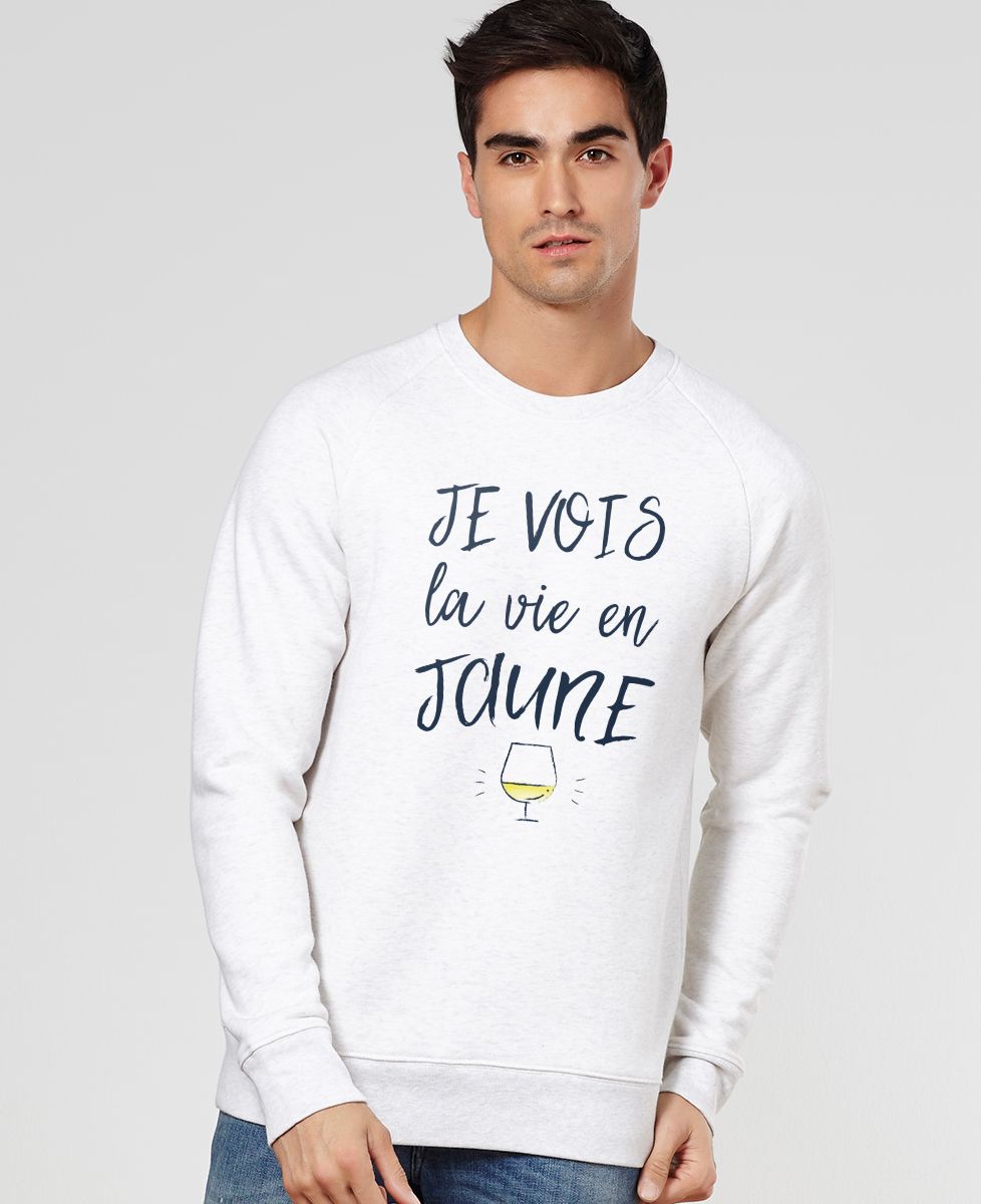 Sweatshirt Je vois la vie en jaune | Monsieur TSHIRT | Mode Homme