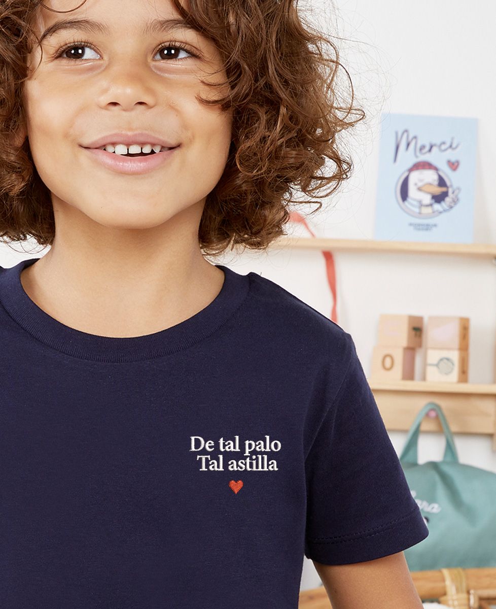 Camiseta niños De tal palo Tal astilla (bordado) | Monsieur TSHIRT
