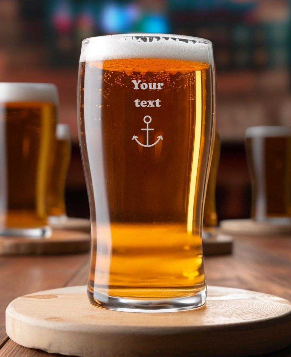 Personalized engraved pictogram and message beer glass | Monsieur TSHIRT