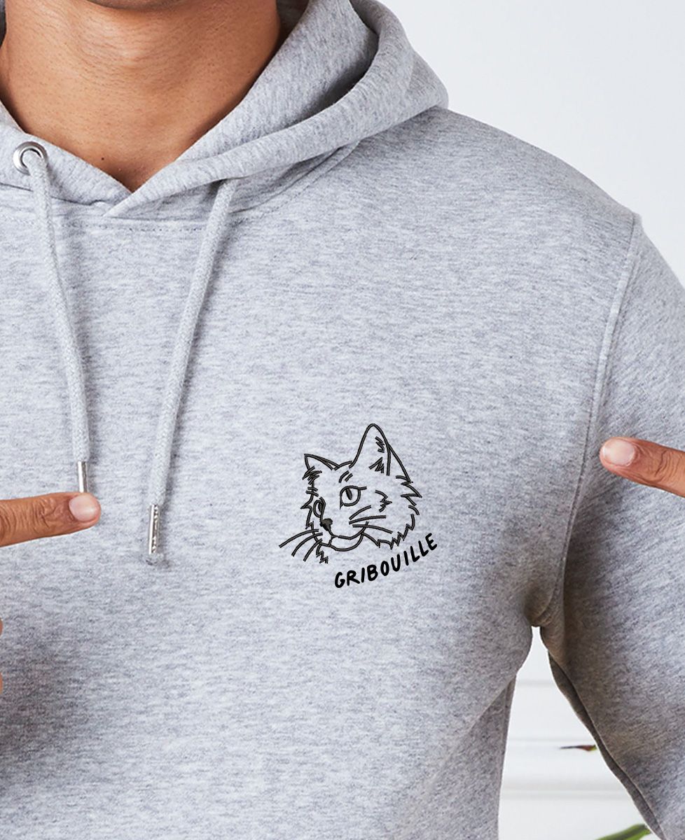 Hoodie homme Animal brodé personnalisé | Monsieur TSHIRT