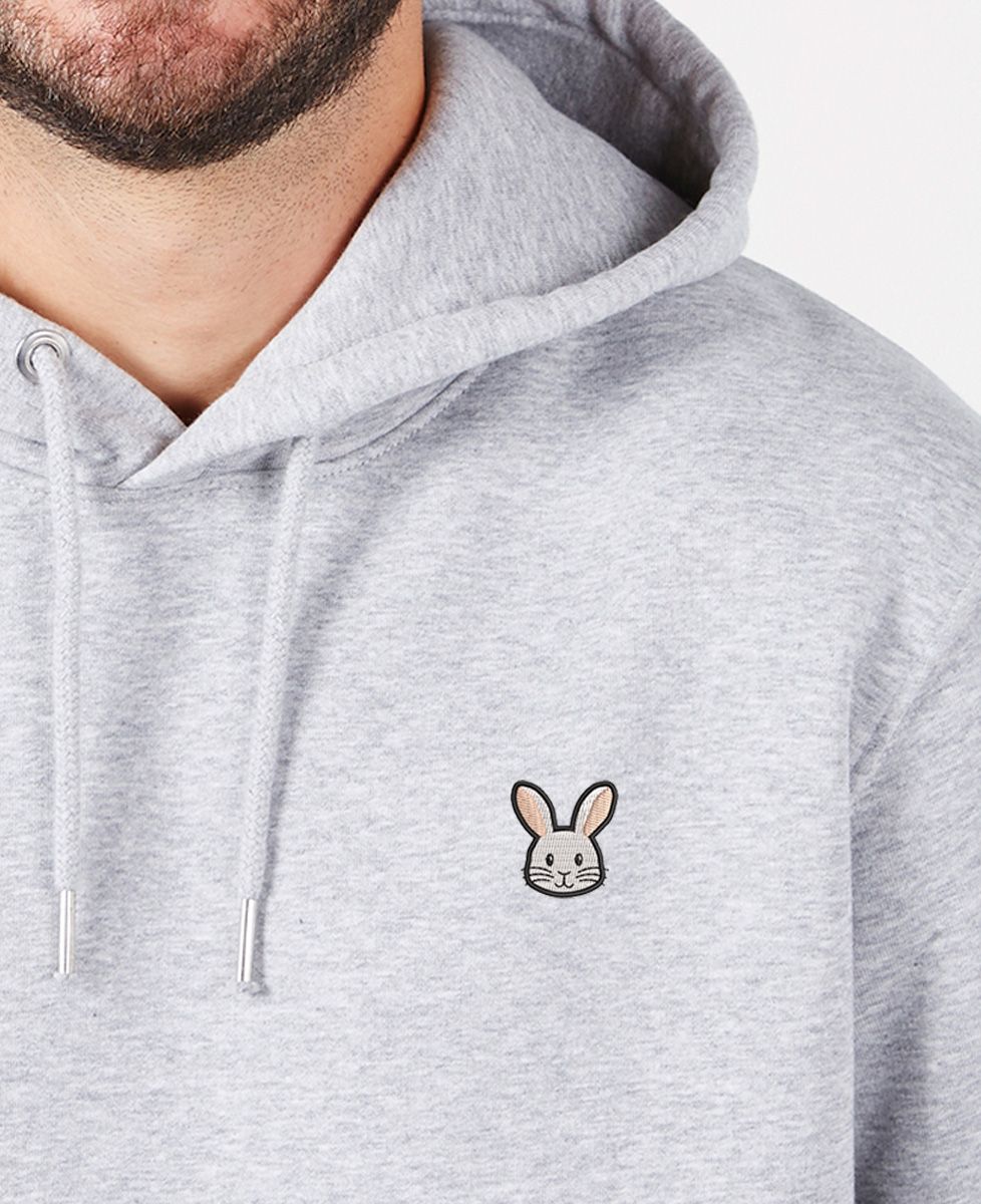 Hoodie man Picto Konijn geborduurd | Monsieur TSHIRT