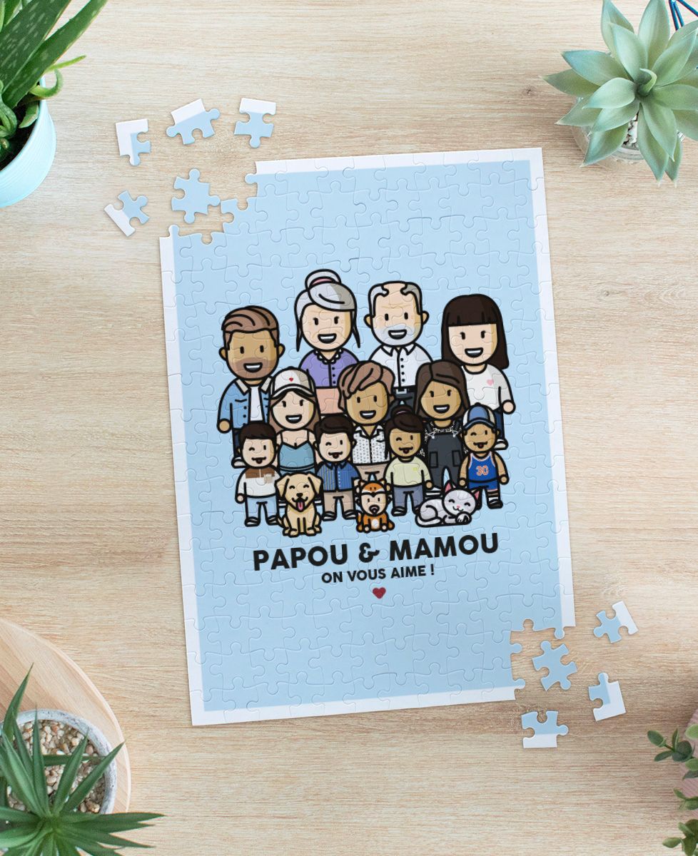 Puzzle Famille figurine XXL | Monsieur TSHIRT