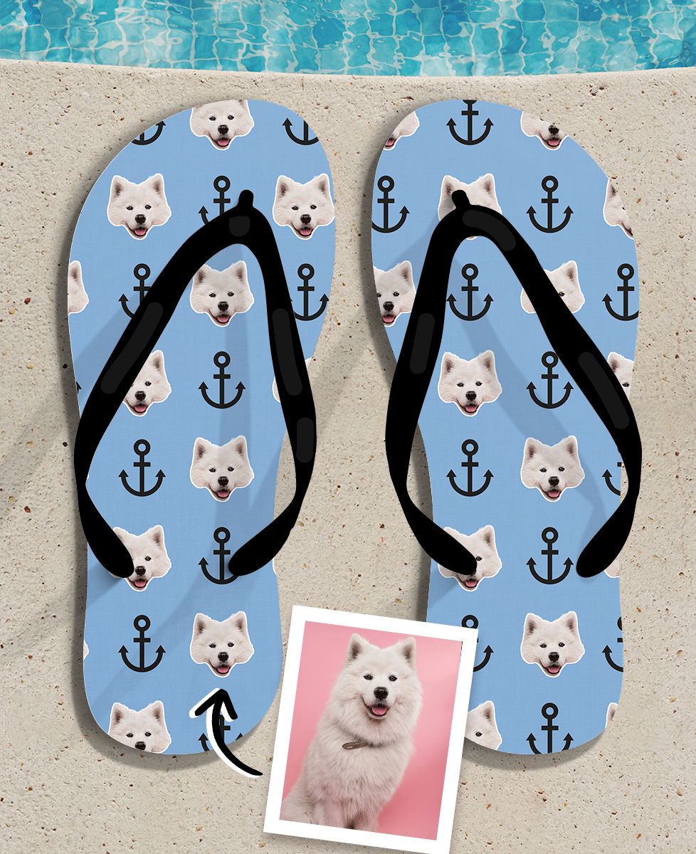 Chanclas unisex con cabeza de animal y pictograma personalizado ...