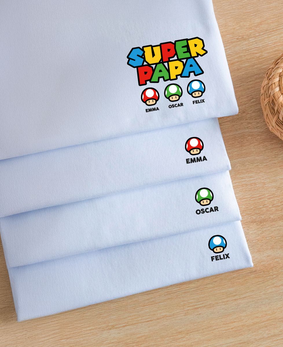 T-shirt Super prénom jeu vidéo et ses champignons | Monsieur TSHIRT