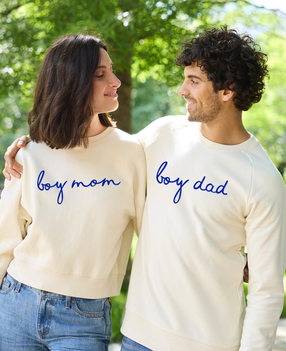 Sweatshirt Boy dad et prénoms sur la manche | Monsieur TSHIRT