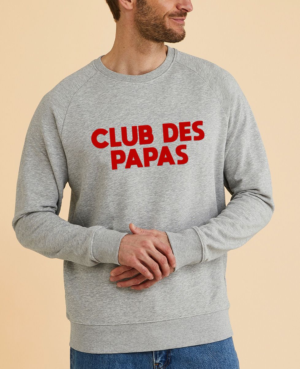 Sweatshirt homme Club des Papas velours personnalisé | Monsieur TSHIRT