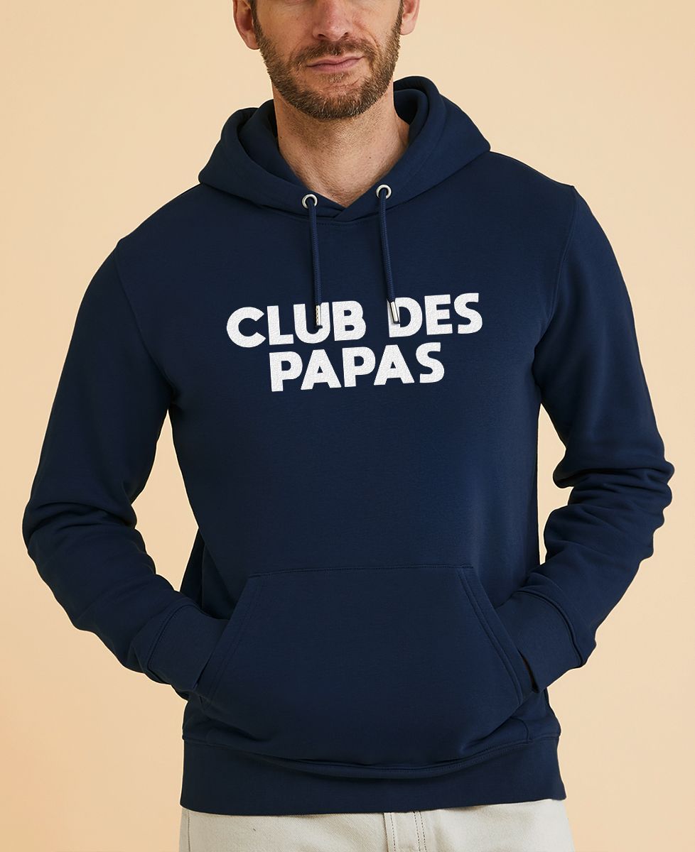 Hoodie homme Club des Papas velours personnalisé | Monsieur TSHIRT