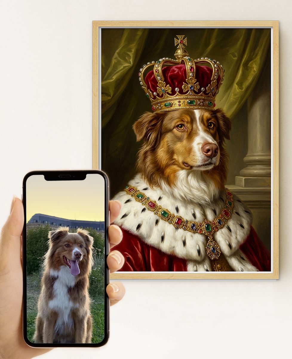 Affiche Portrait royal de votre animal | Monsieur TSHIRT