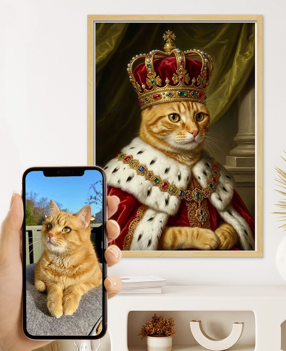 Affiche Portrait royal de votre animal | Monsieur TSHIRT