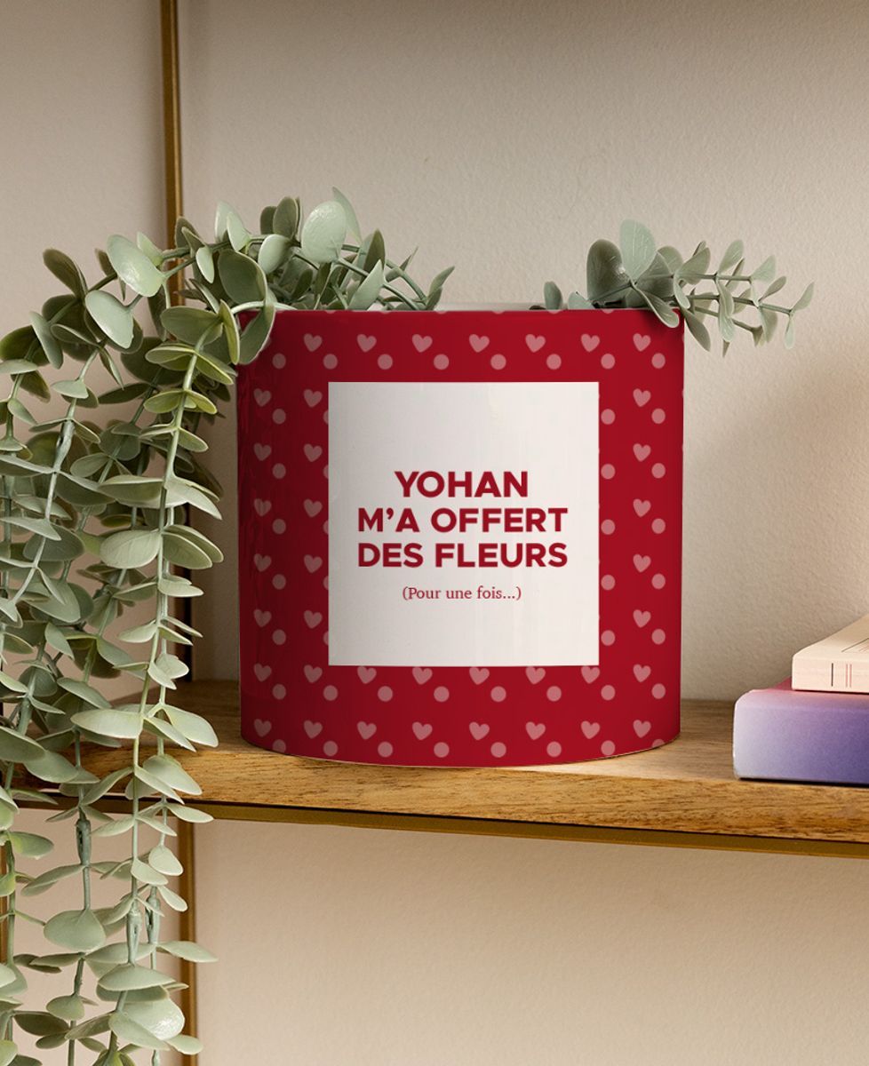 Pot de fleurs personnalisé prénom humour | Monsieur Tshirt