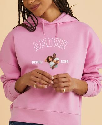 T-shirt couple illustré avec texte personnalisé | Monsieur Tshirt