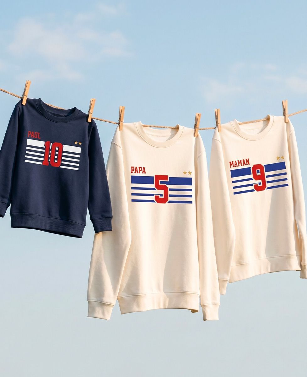 Sweat enfant Supporter France 2026 personnalisé | Monsieur Tshirt