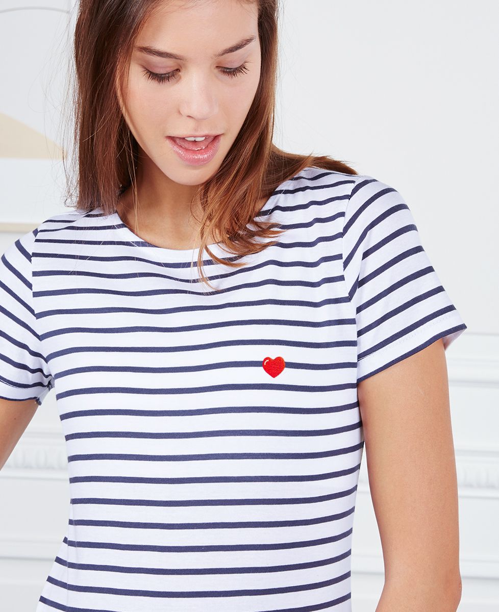 Camiseta Corazón - bordado | Monsieur TSHIRT