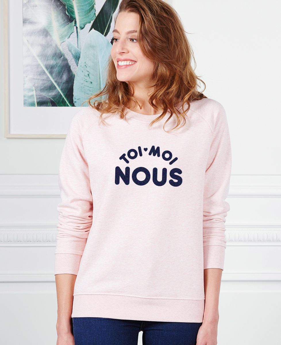 Sweatshirt Femme Toi Moi Nous (effet velours) I Monsieur
